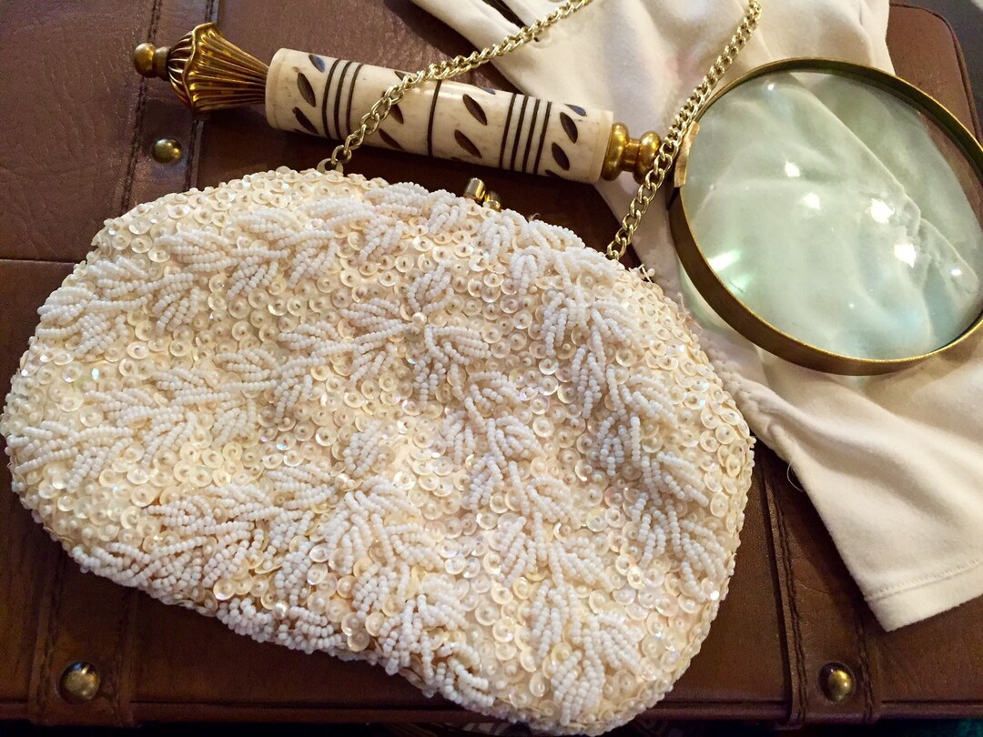 Vintage Richere Clutch Purse With Gold Chain Handle - Etsy