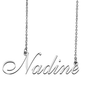 Nadine Name Necklace, Mother Day Christmas Gift Birthday Party Wedding ...
