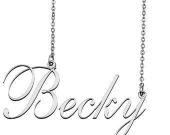 Becky Name Necklace - Etsy