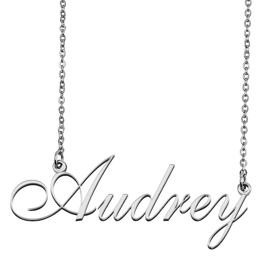 Audrey name necklace store