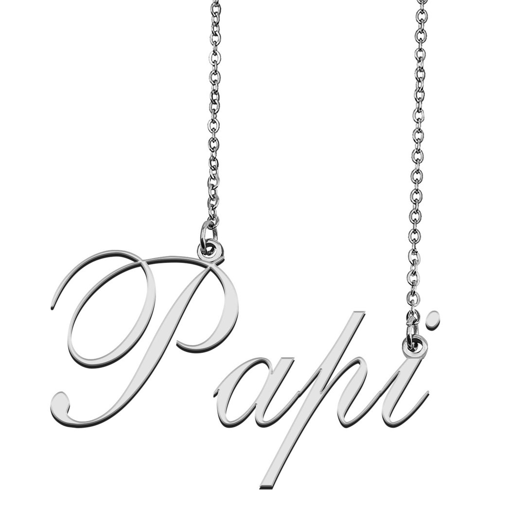Papi Name Necklace, Mother Day Christmas Gift Birthday Party Wedding ...