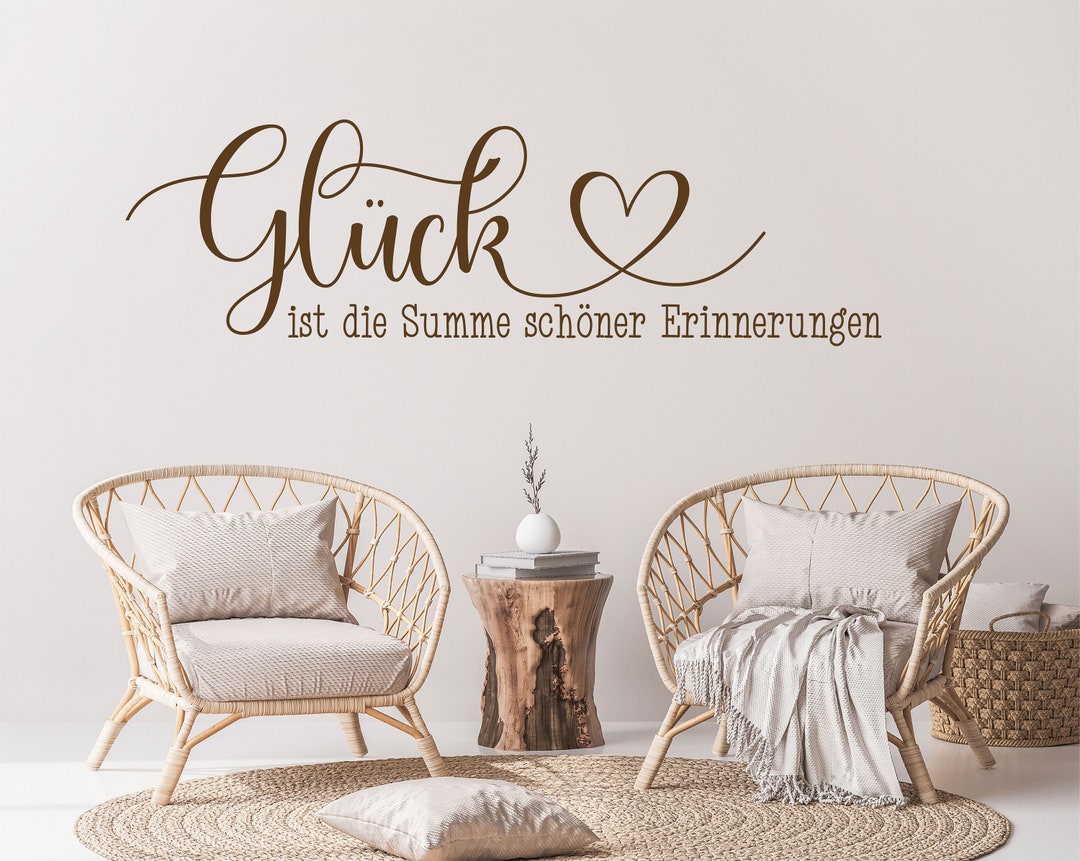 Wandtattoo Spruch Glück ist die Summe schöner Erinnerungen ... Wandtattoo Spruch Glück ist die Summe schöner Erinnerungen ...