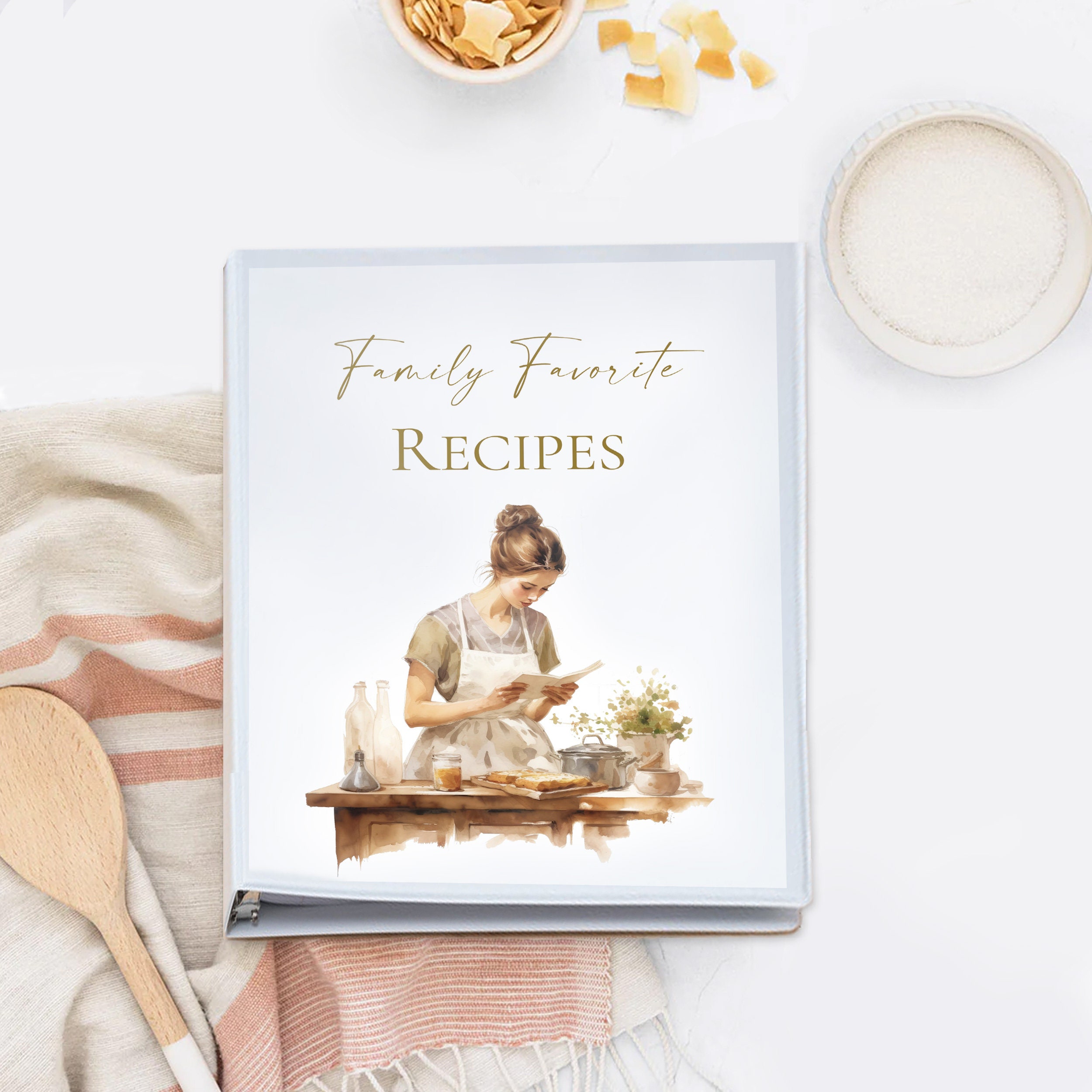 Vintage Printable DIY Recipe Album Family Cook Book, Menu, Kitchen ...