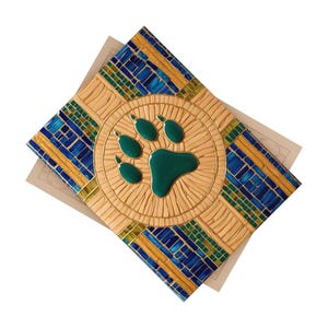 Paw Print Ceramic Art Tile 2, Wall Art Unique Gift for Mom, Graduation ...