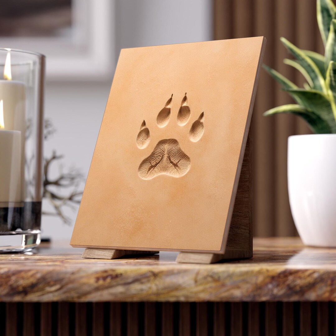 Paw Print Ceramic Art Tile 4, Wall Art Unique Gift for Mom, Graduation ...