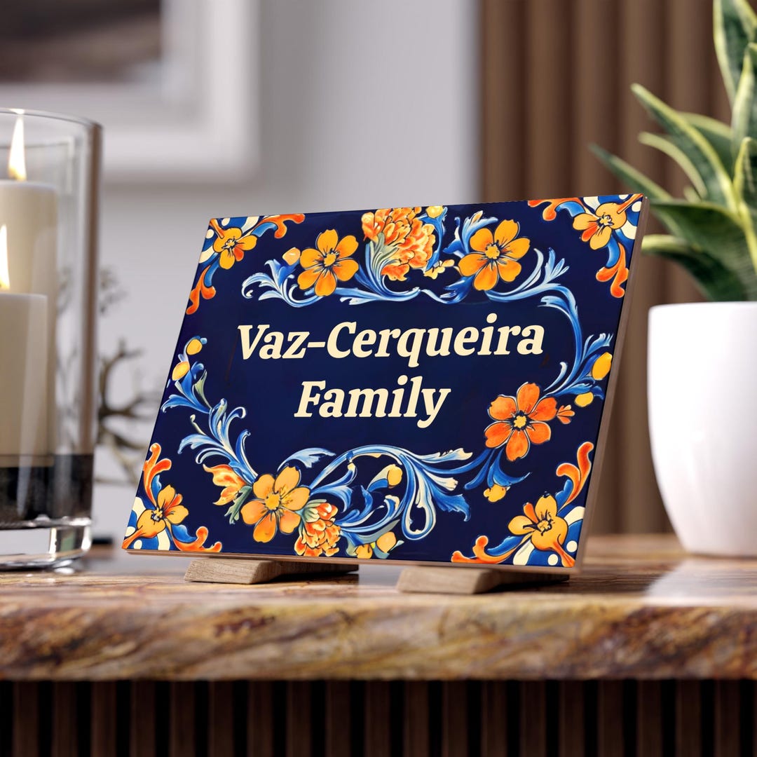 Personalized Tile 11, Azulejo Family Name Sign, Custom Address Sign ...