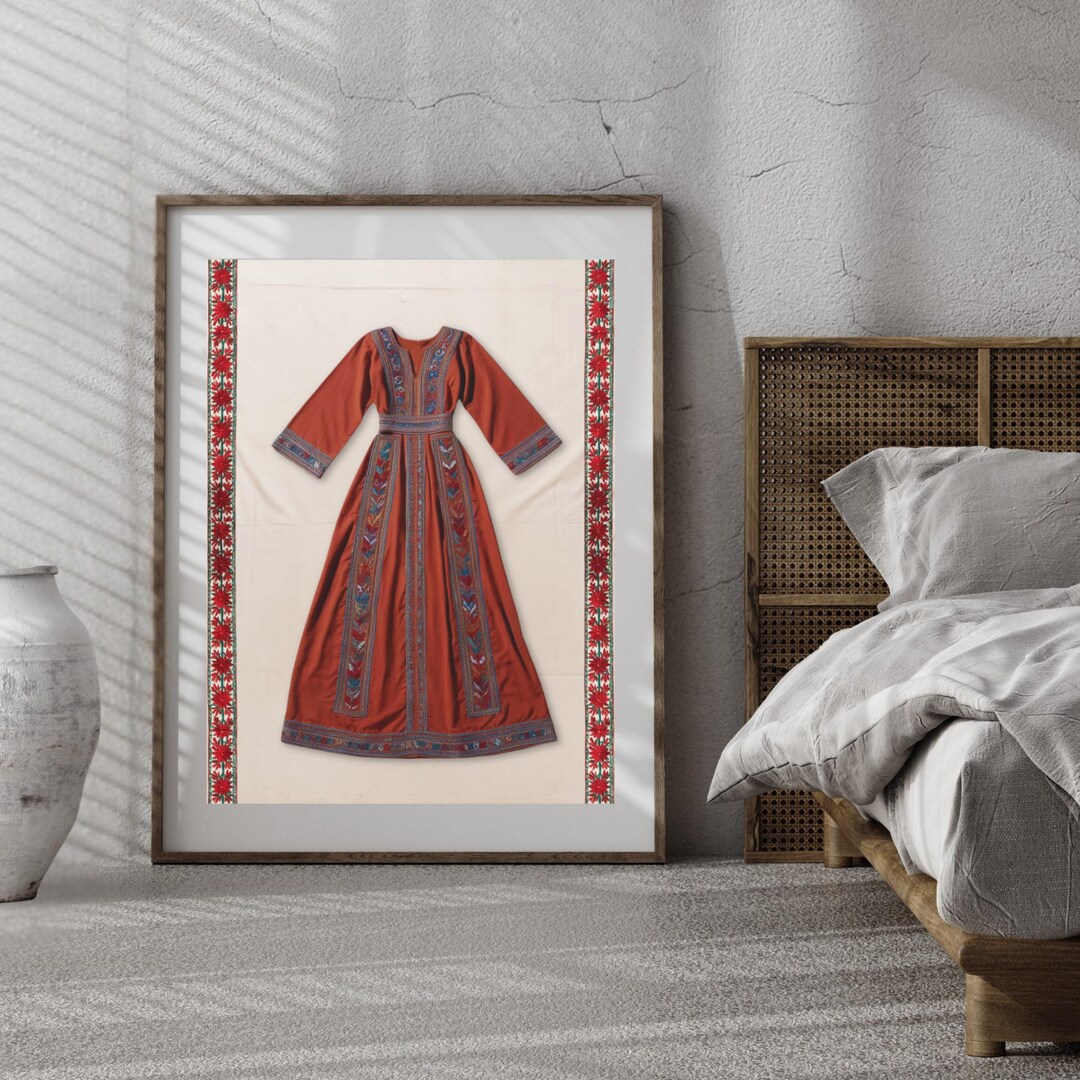 FREE PALESTINE, Tatreez Thobe Inspired Art 3, Eclectic Gallery Set ...