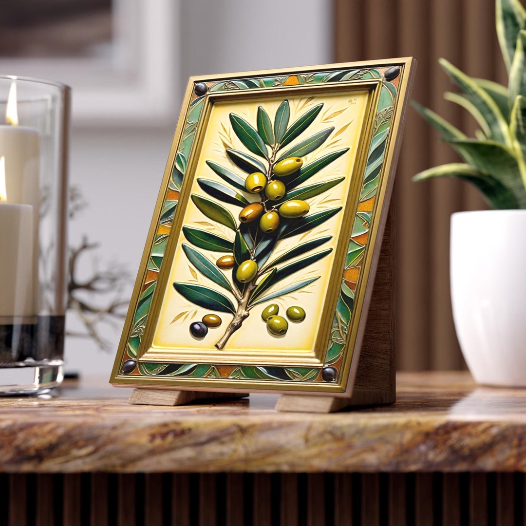 FREE PALESTINE Olive Branches Framed Palestine Mosaic Art Backsplash 14 ...