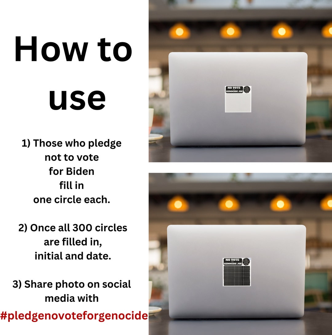 FREE PALESTINE No Vote for Genocide Joe Pledge Count All Profits ...