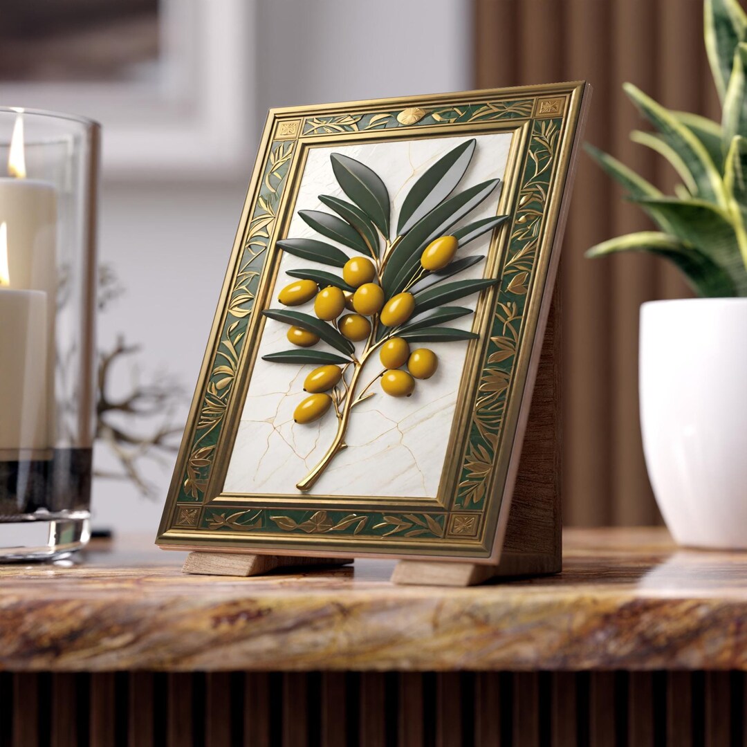 FREE PALESTINE Olive Branches Framed Palestine Mosaic Art Backsplash 7 ...