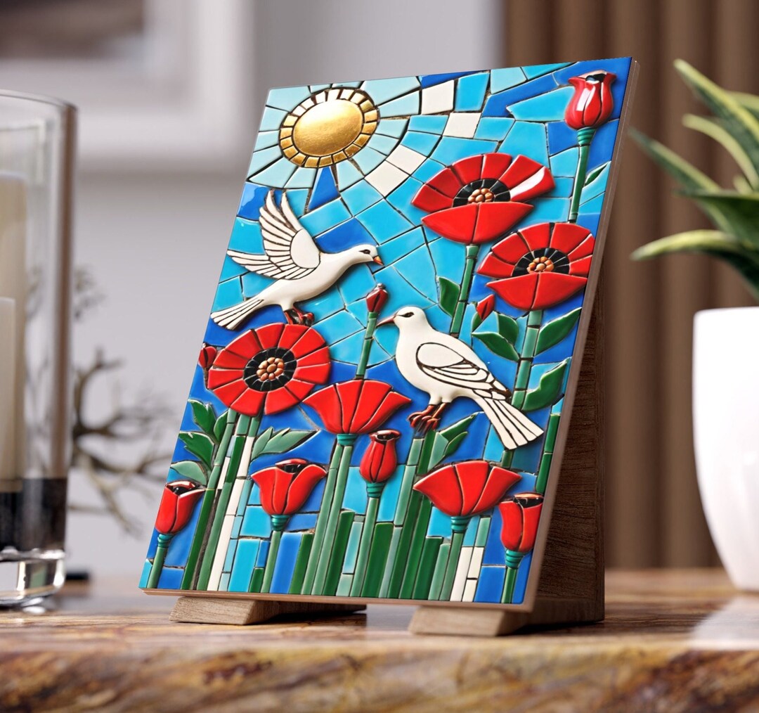 FREE PALESTINE - Palestine Red Poppies Sunshine Hope Mosaic Art Print ...