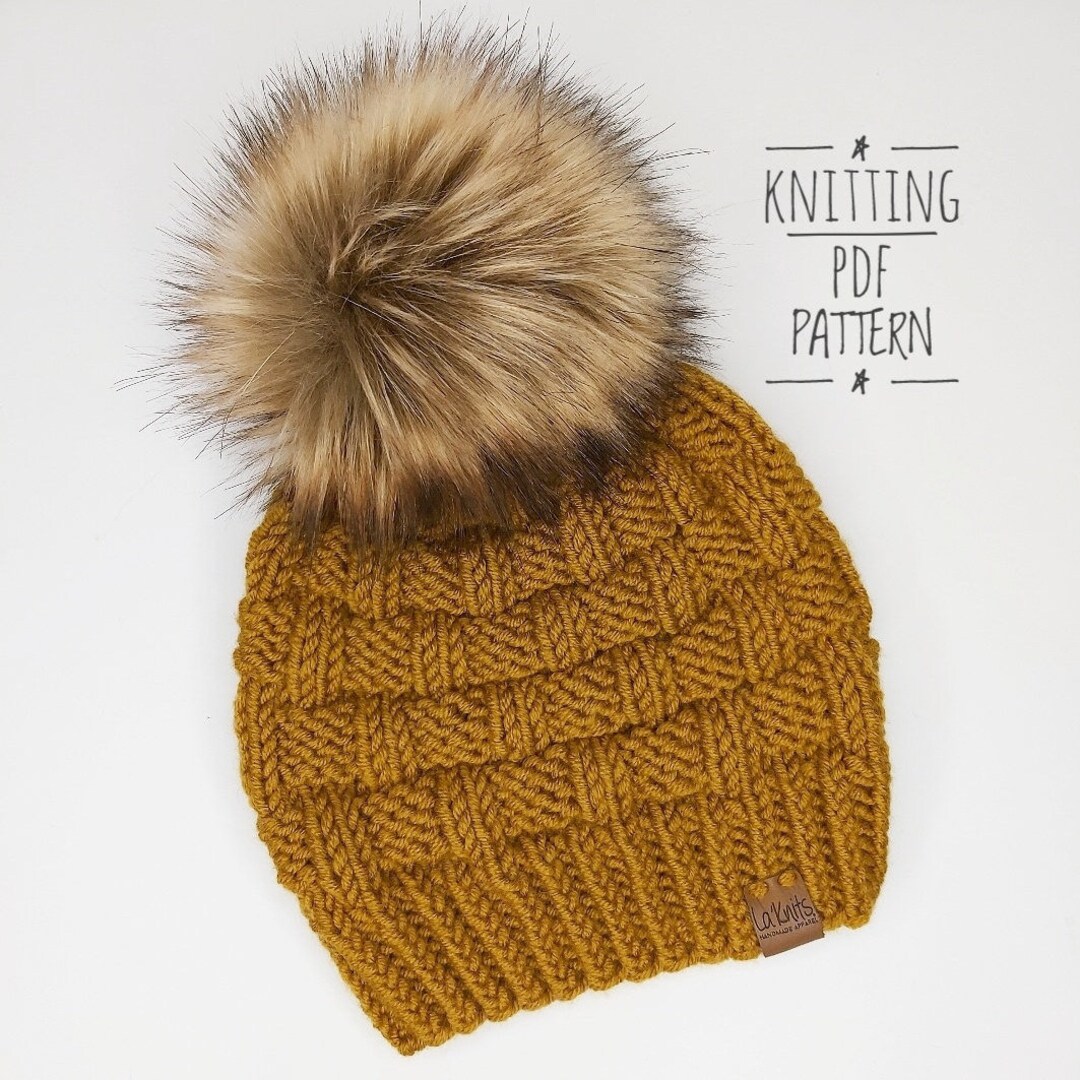 BEANIE KNIT PATTERN, Fall Knitting Pattern, Jadie Beanie, Knit Hat ...