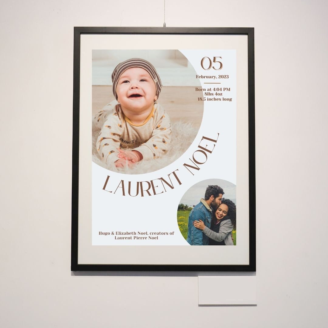 Editable Baby Birth Stat Template Newborn Stat Print Nursery Wall Art ...