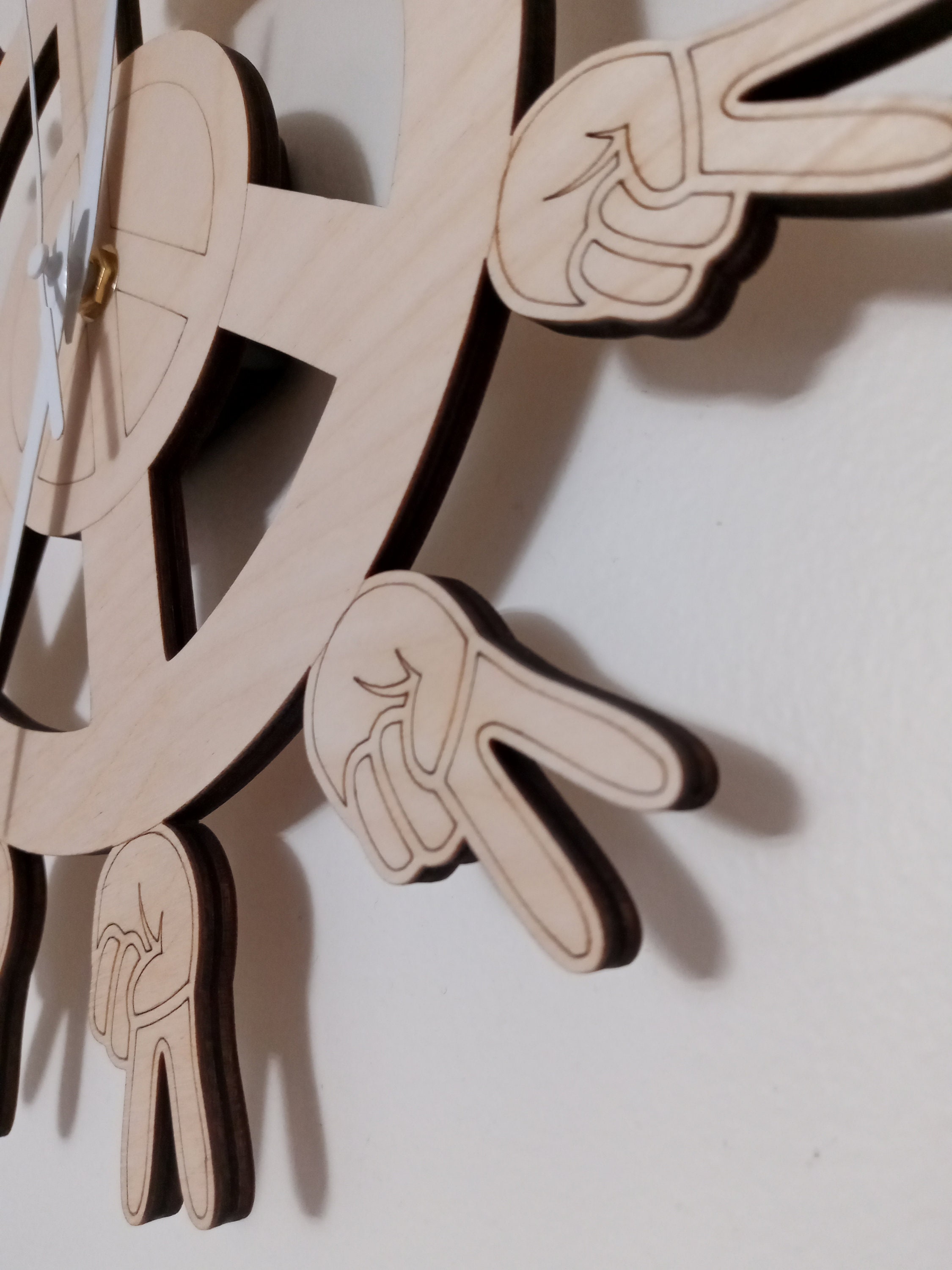 Peace Clock - Wood Clock - Clock - Peace Sign - Time for Peace - Etsy