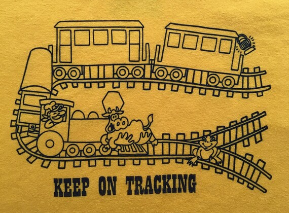 Kid's Train T Shirt Keep on Tracking Train T Shirt Train | Etsy