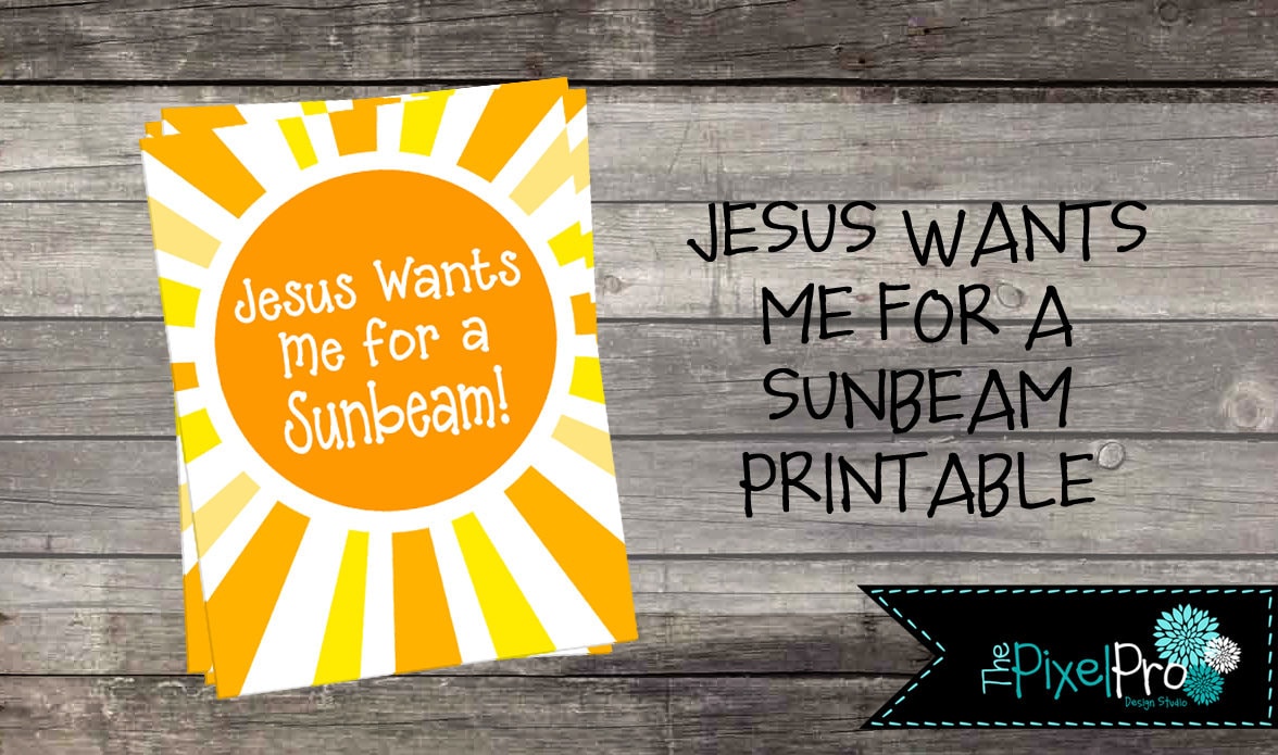 Jesus Wants Me for a Sunbeam Primary Handout Sunbeam Handout - Etsy