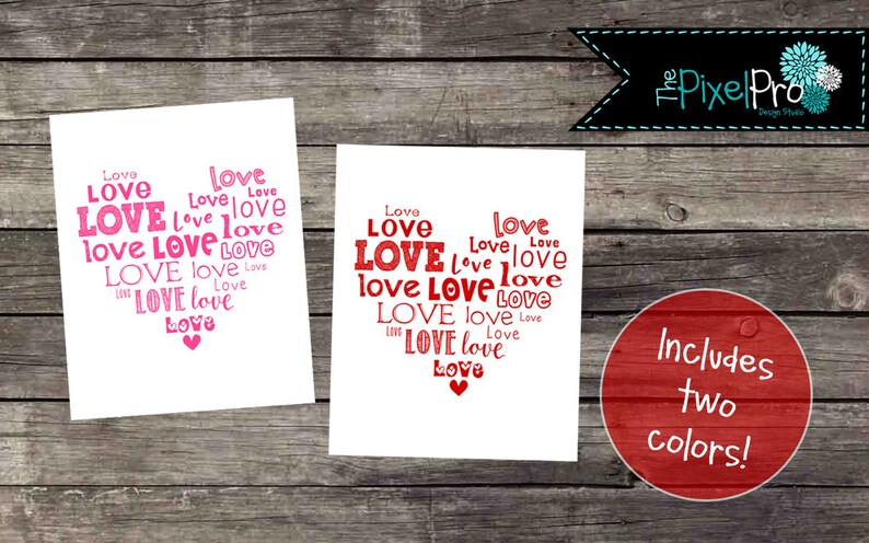 Valentine's Day Subway Art Printable Love Heart - Etsy