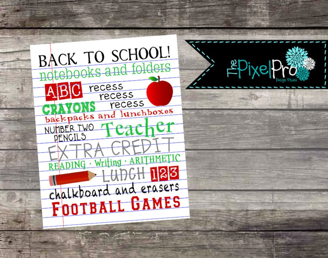 Back to School Subway Art Decor for Classroom, Back to School Decor for ...