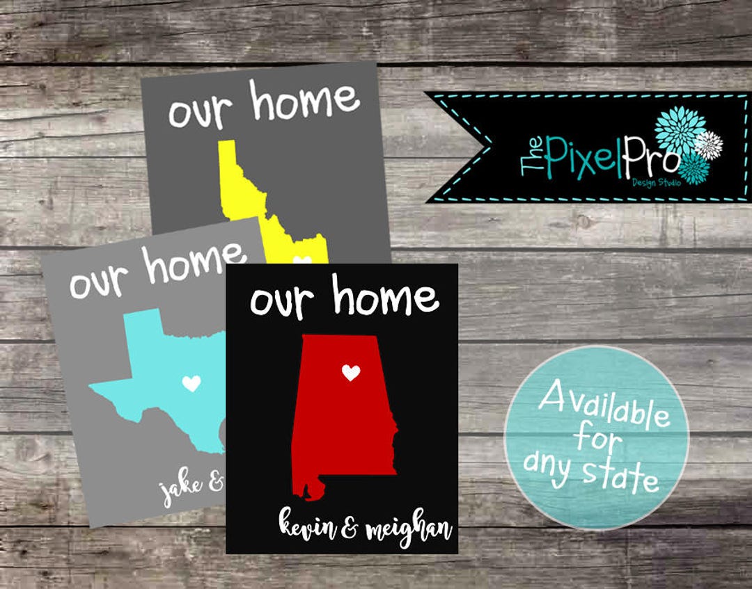 Home State Sign, State Sign for Your Home, State Sign Home Decor, State ...
