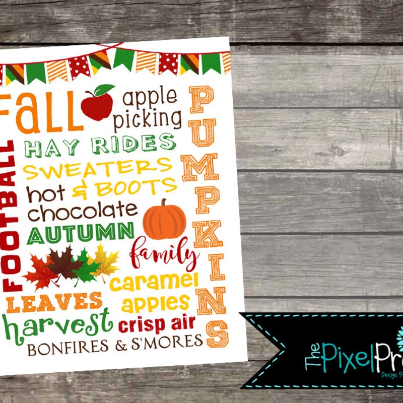 Fall Subway Art - Etsy