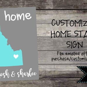 Home State Sign, State Sign for Your Home, State Sign Home Decor, State ...