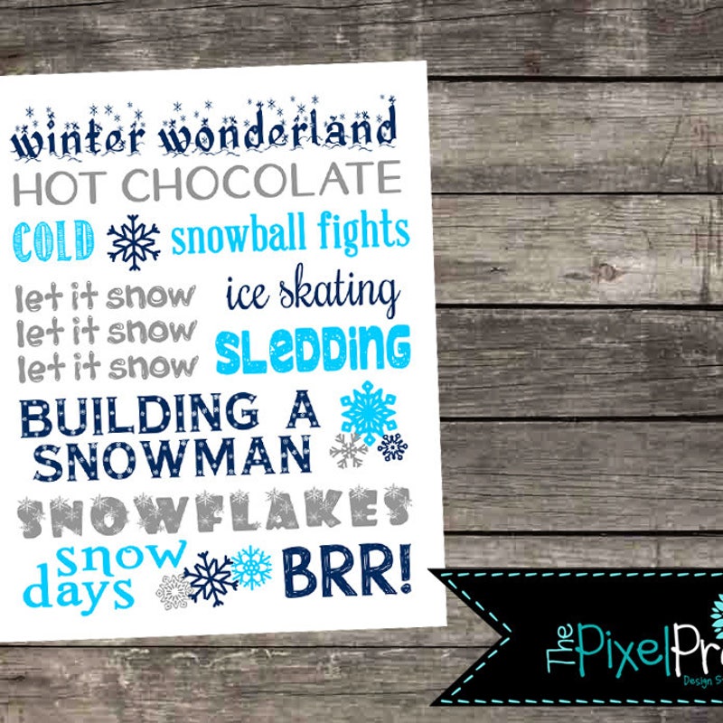 Christmas Subway Art - Etsy