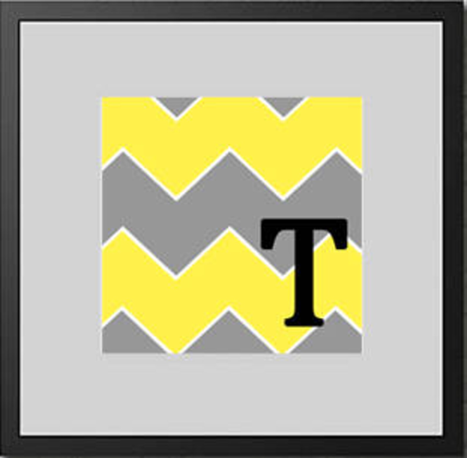 Chevron Home Decor With Monogram Print for House or Bedroom - Etsy