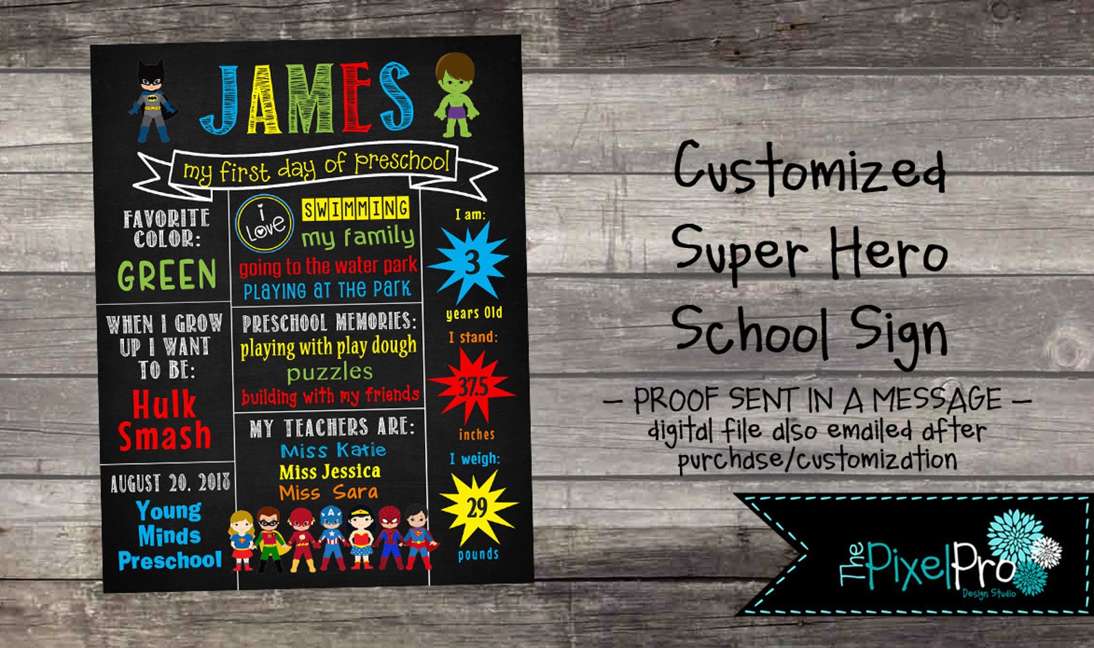 Super Hero First Day of School Sign Super Hero Back to School | Etsy
