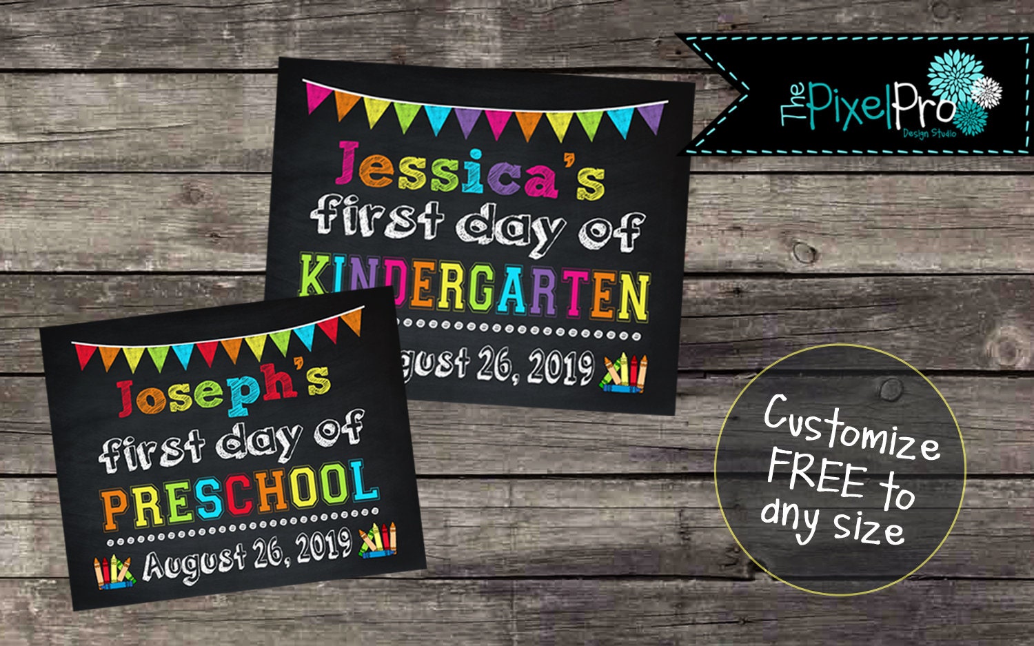 School Chalkboard Printable for First Day Back to School - Etsy