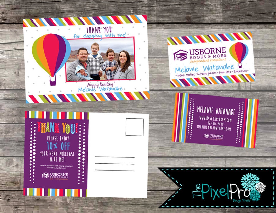 Usborne Business Card and Usborne Thank You Postcard Bundle, Usborne ...