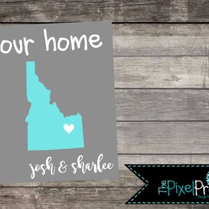 Home State Sign, State Sign for Your Home, State Sign Home Decor, State ...