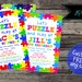 Puzzle Birthday Invitation, Puzzle Birthday Invitation Birthday Party ...