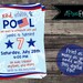 Red White and Pool Birthday Party Invitations Pool Party - Etsy