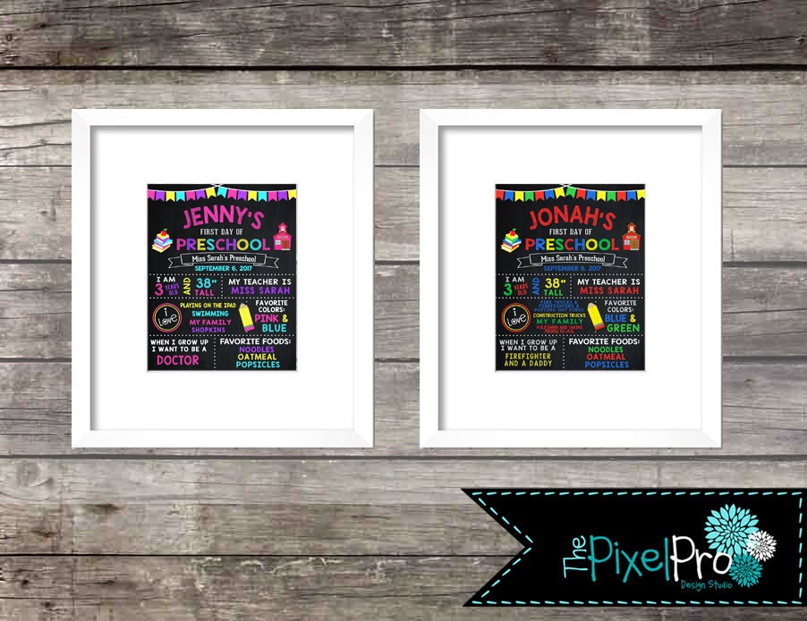 Back to School Poster First Day of School Information Poster - Etsy