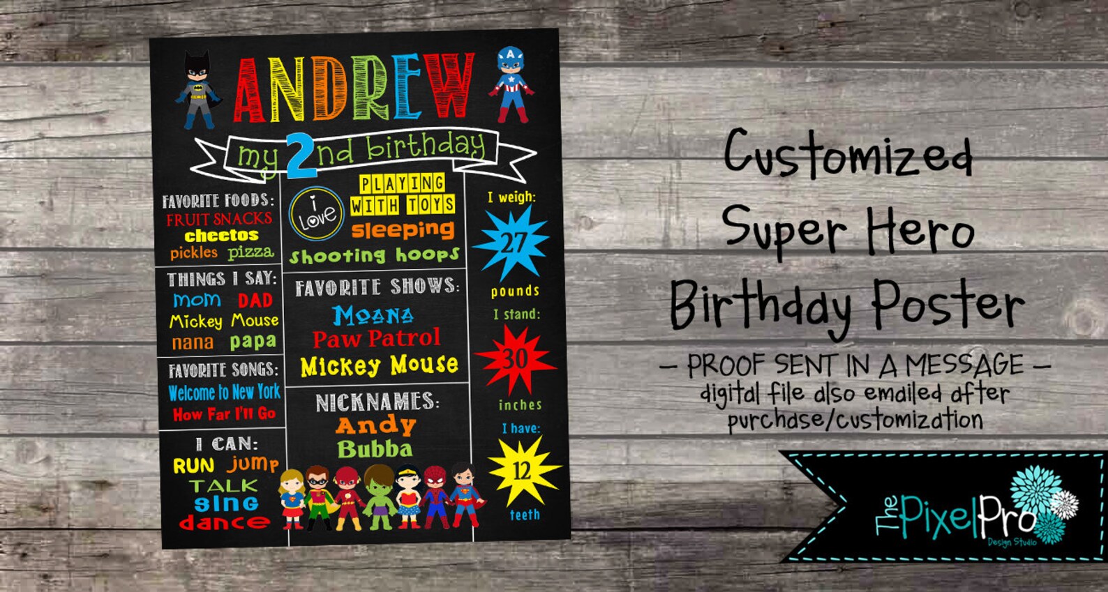Super Hero Birthday Poster Boy Super Hero Birthday Banner - Etsy