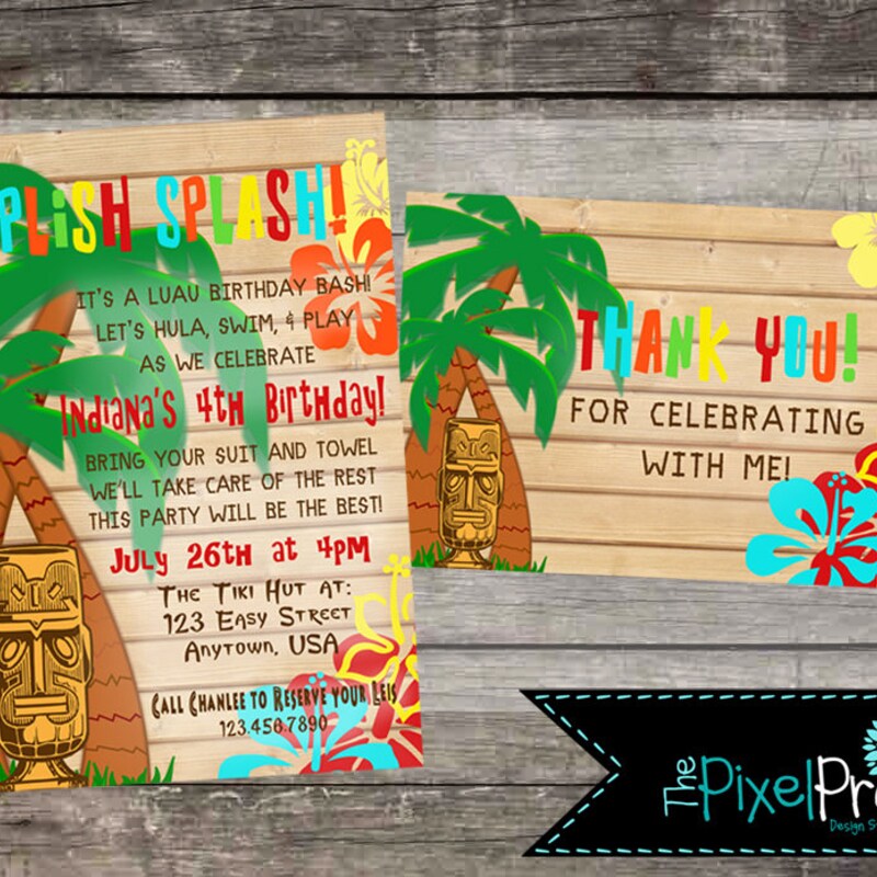 Tiki Invitations - Etsy