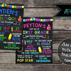 Last Day of School Poster, Clipart Information Poster, Last Day ...