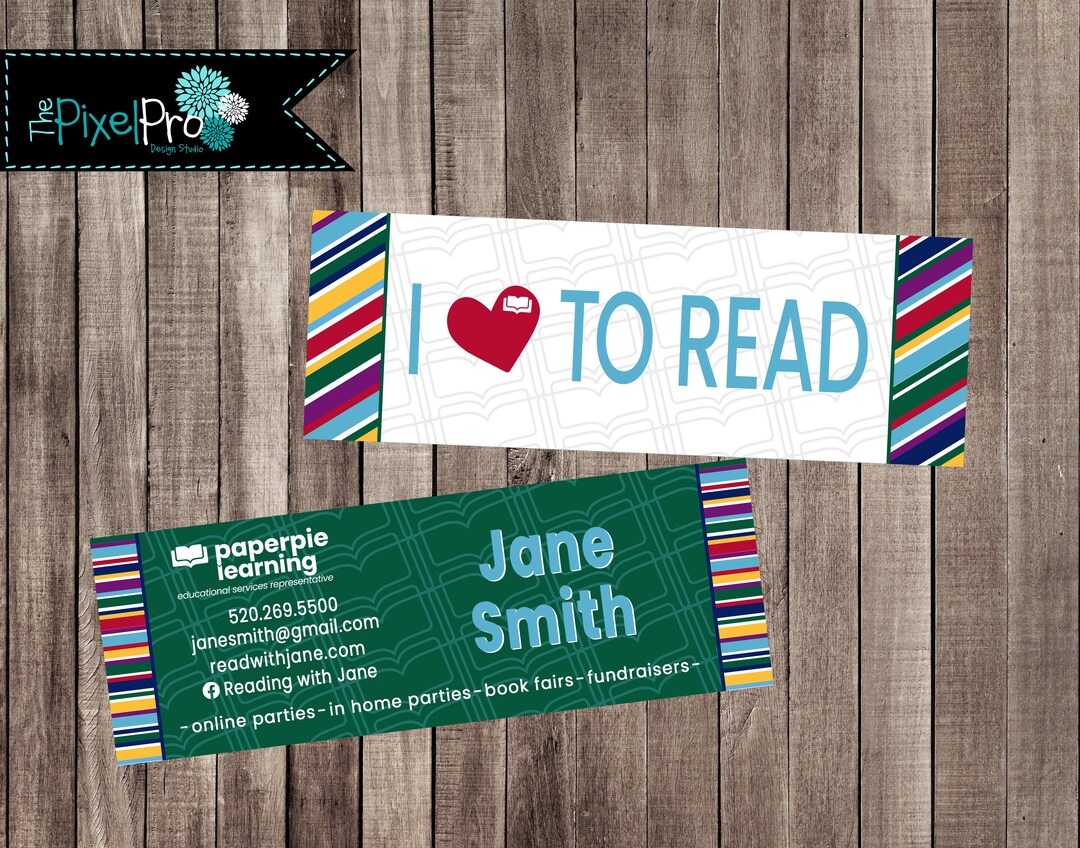 Custom Paperpie Bookmark, Brand Partner Marketing Tool (digital File ...