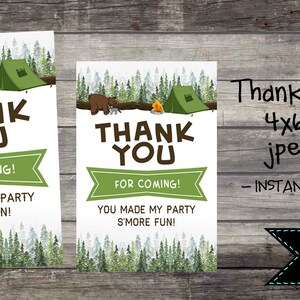 Camping Birthday Invitation, One Happy Camper Invite, S'mores Birthday ...