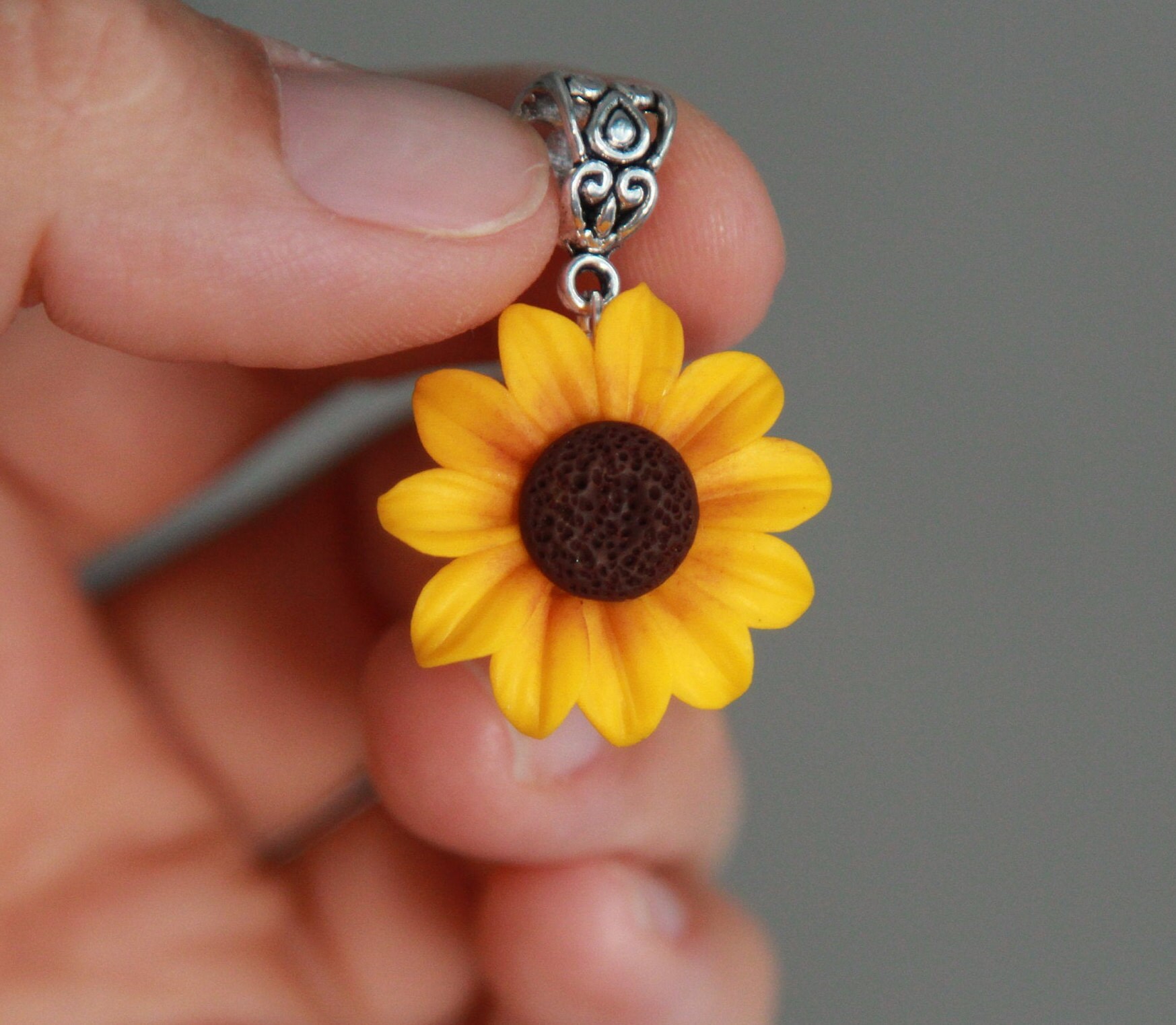 Sunflower Necklace Yellow Flower Statement Necklace - Etsy
