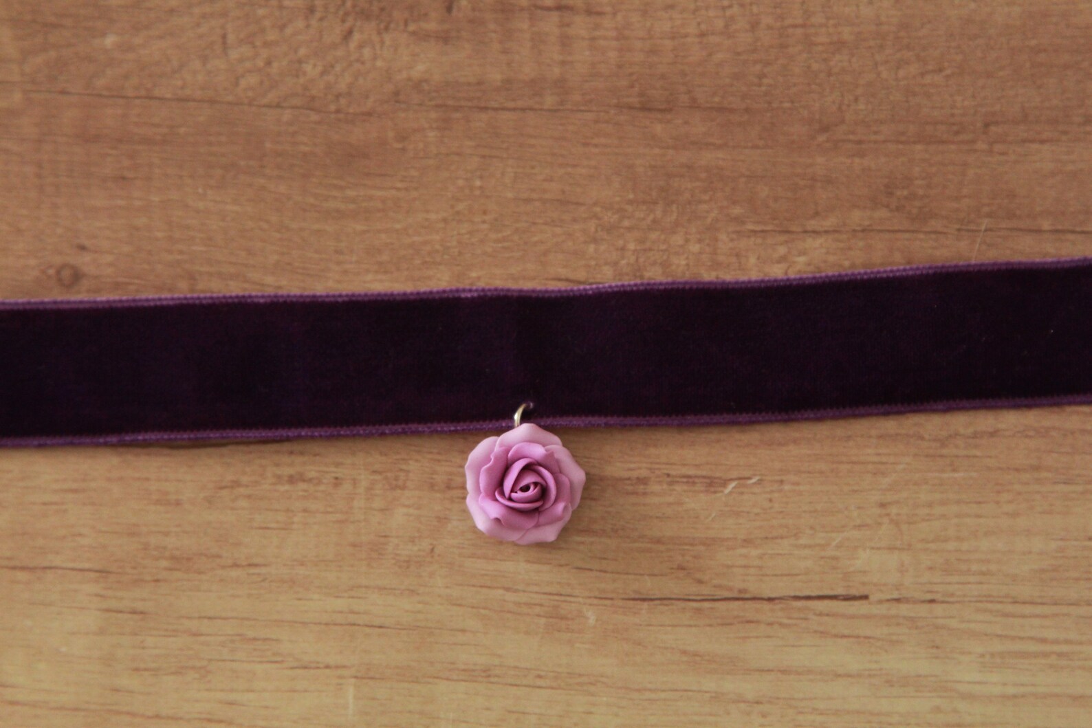 Lilac Rose Choker Necklace Collar Choker Velvet for Women Pink | Etsy