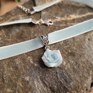 Light Blue Velvet Choker , Collar Choker Velvet for Women, Powder Blue ...