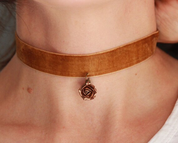Beige Velvet Choker Flower Necklace Polymer Clay Pendant Wide Ribbon Choker Beige Rose Necklace Floral Necklace Clay Flower Necklace Gift Etsy UK