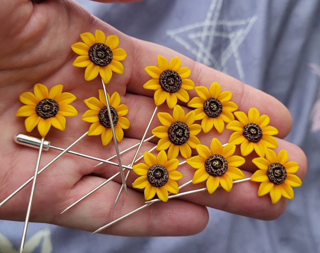 Sunflower Boutonniere Sunflower Accessory Wedding Polymer Clay Flower ...