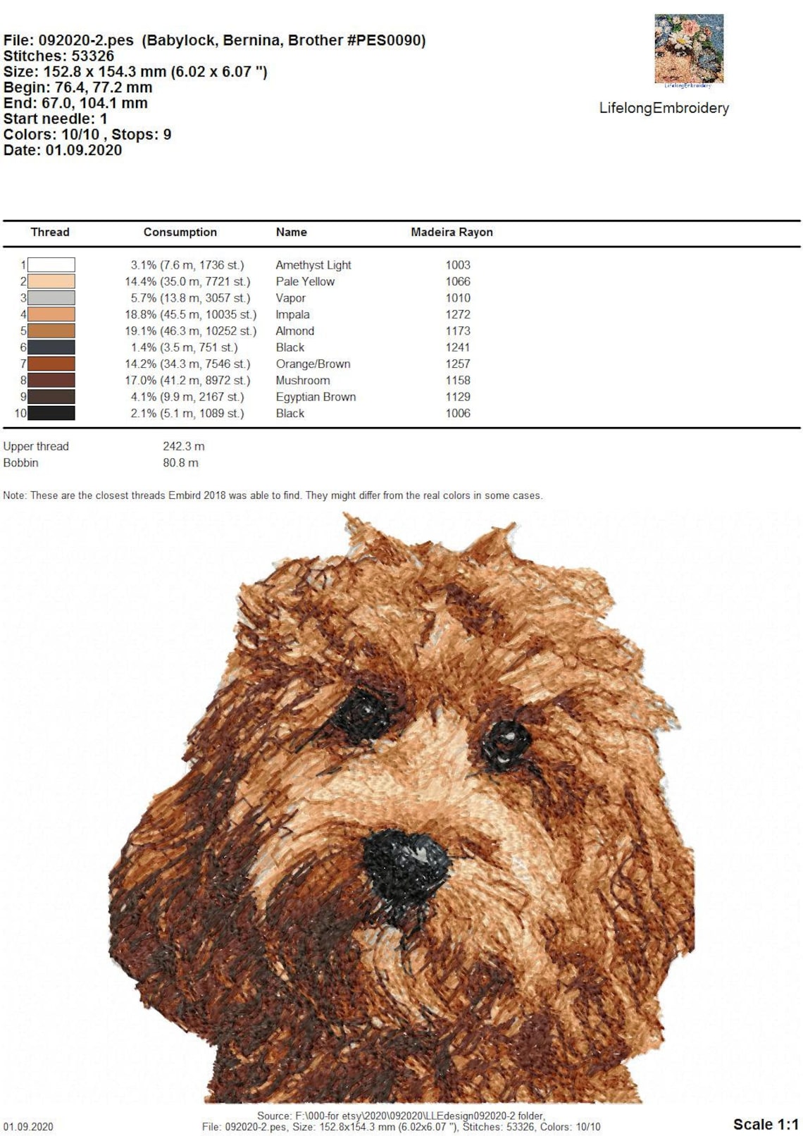 Red Dog Cockapoo Design. Digital Machine Embroidery Dog | Etsy