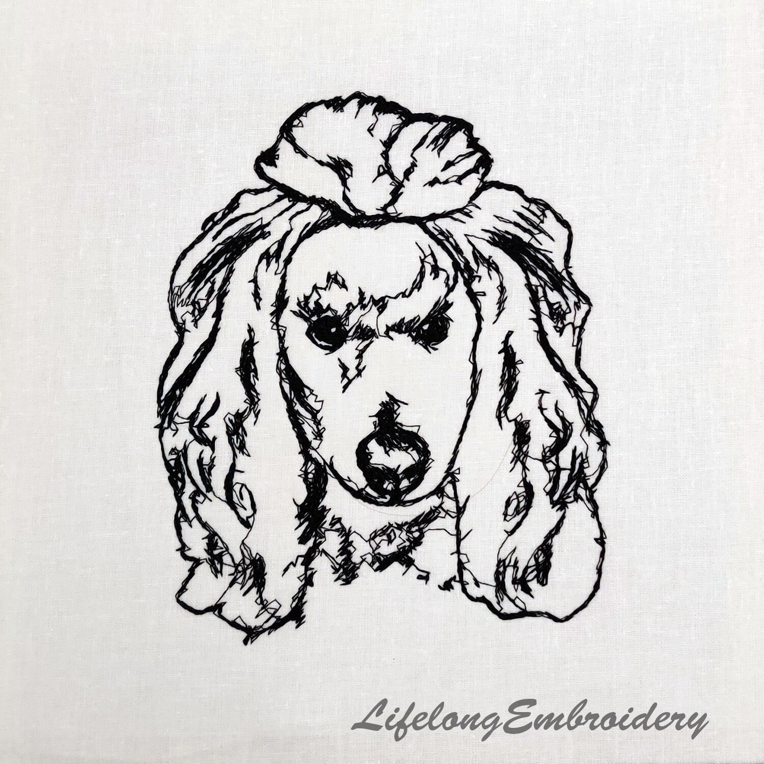 Poodle Embroidery Design. Digital Poodle Machine Embroidery | Etsy