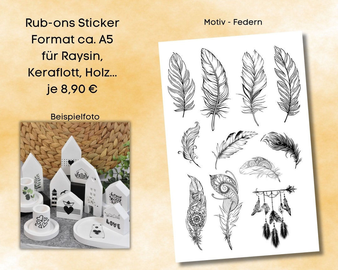 Rub-ons Stickers to Decorate Plaster Concrete Raysin - Etsy
