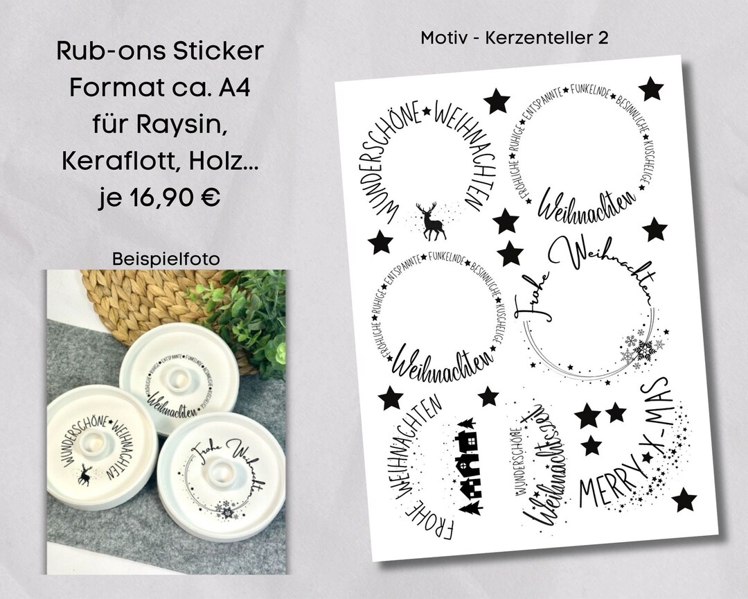 Rub-ons Stickers to Decorate Plaster Concrete Raysin - Etsy