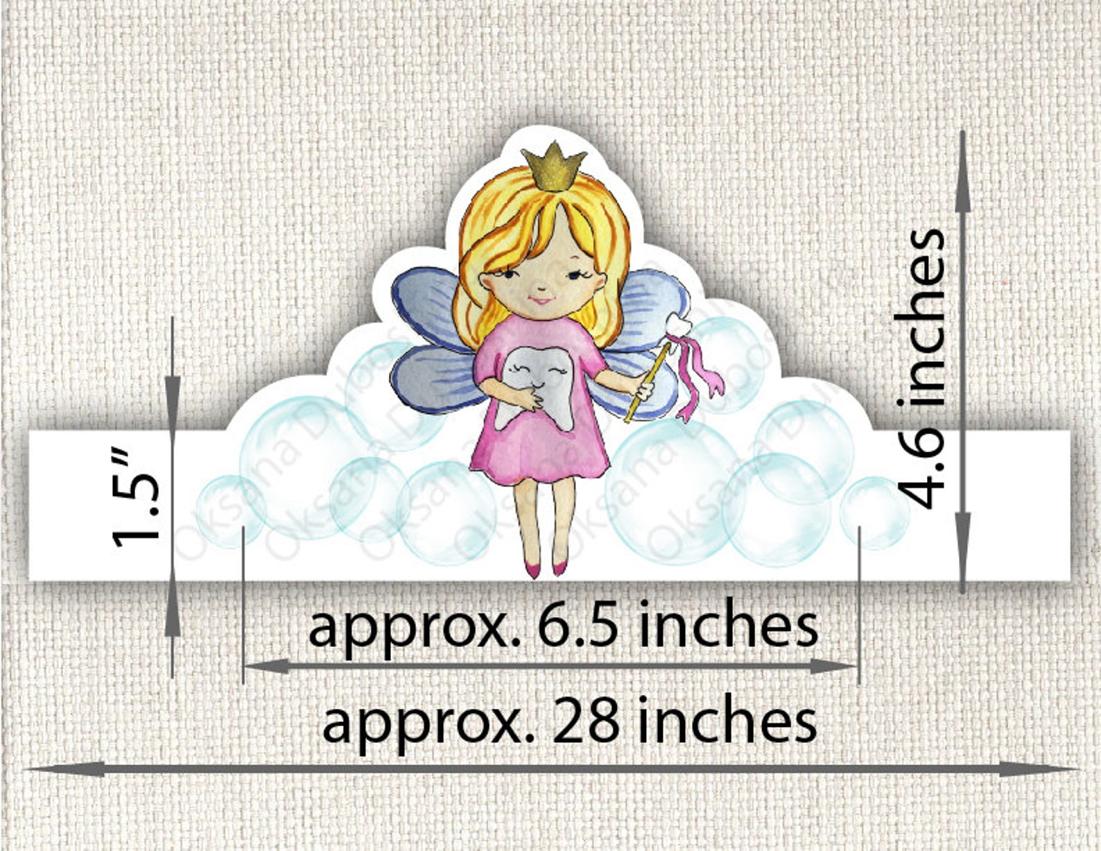 Tooth Fairy Paper Crown PrintableTooth Fairy Crown Tiara | Etsy