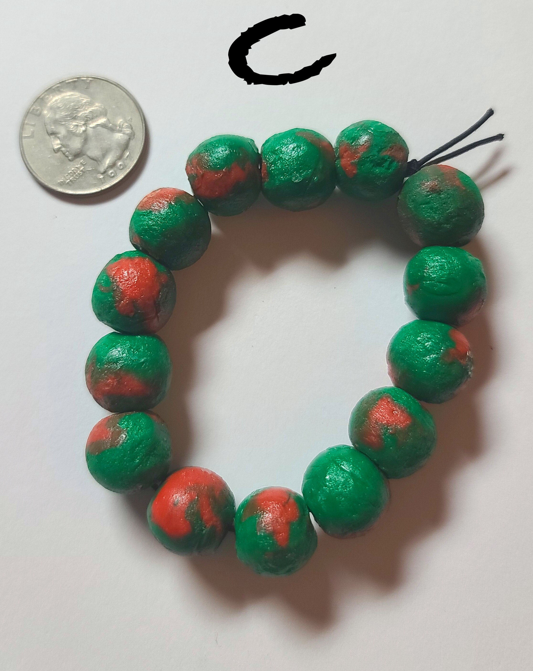 Clay Bead Stretchy Bracelet Handmade Bracelet Clay Beads | Etsy